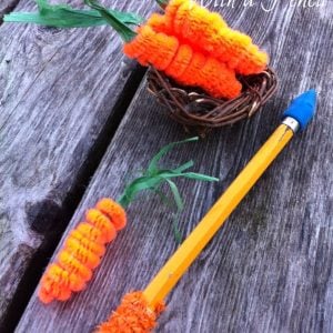 Make Chenille or Pipe Cleaner Carrots Craft