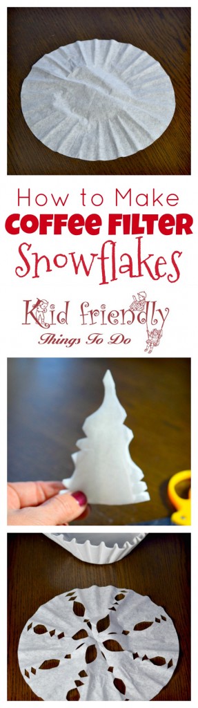 How to Make a Snowflake Out of a Coffee Filter Craft
