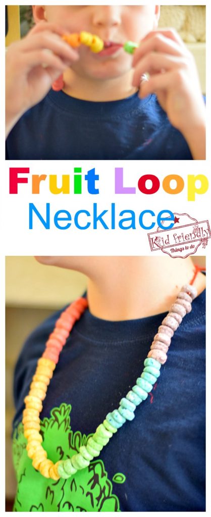 Make a Rainbow Fruit Loop Necklace {A Fun Activity For Kids}