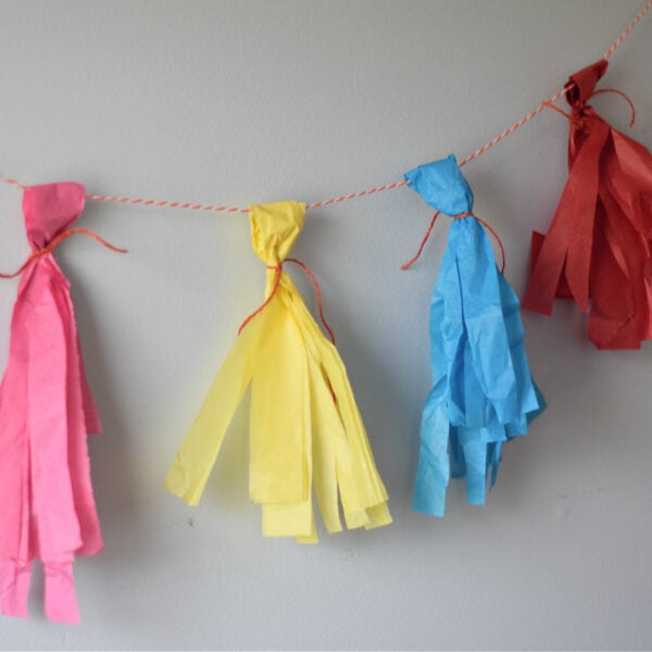 Easy DIY Tissue Paper Party Banner