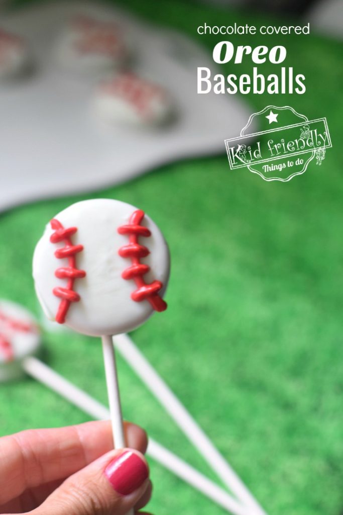 Chocolate Covered Oreo Baseballs