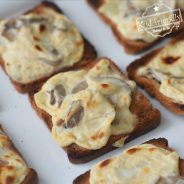 Cream Cheese & Mushroom Party Rye Bread Appetizer
