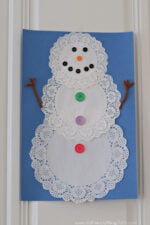 Paper Doilies Snowman Craft - Easy winter Craft for kids