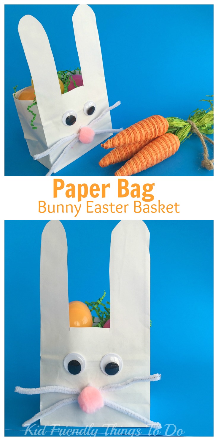 Paper Bag Bunny Easter Basket Craft For Kids - Page 2 of 2