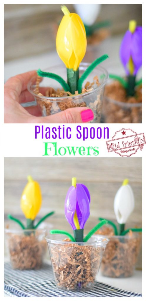 Plastic Spoon Spring Flower Craft