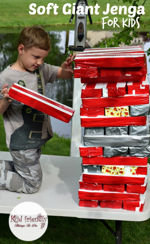 A DIY Awesome Soft Giant Jenga Game For Kids