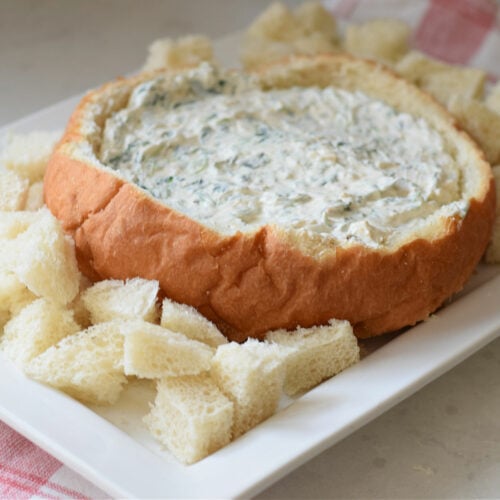 Spinach Dip in a Bread Bowl Recipe Easy with VIDEO