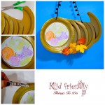 Paper Plate Cornucopia Craft for a Kid's Thanksgiving Craft