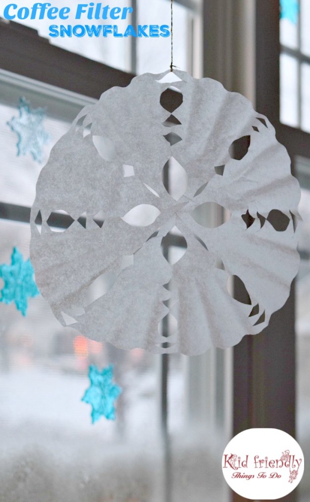 How to Make a Snowflake Out of a Coffee Filter Craft