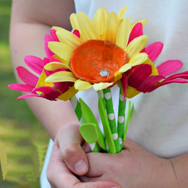 Plastic Spoon Spring Flower Craft
