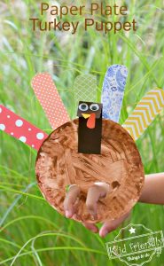 Make A Paper Plate Turkey Puppet for a Thanksgiving Craft with Kids