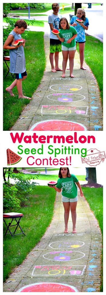 Watermelon Seed Spitting Contest a Fun Outdoor Summer Picnic Game for Kids