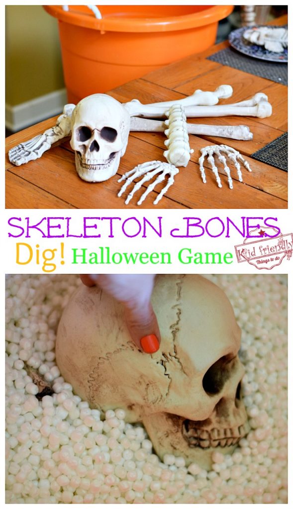 Skeleton Bones Dig Halloween Game for Kids to Play