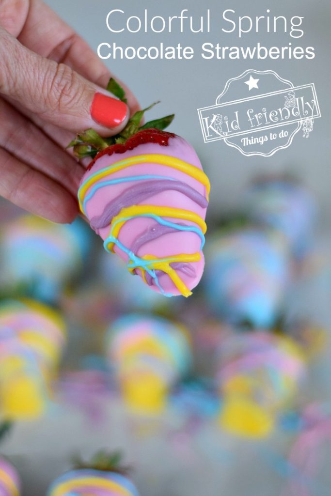 Colorful Chocolate Covered Strawberries