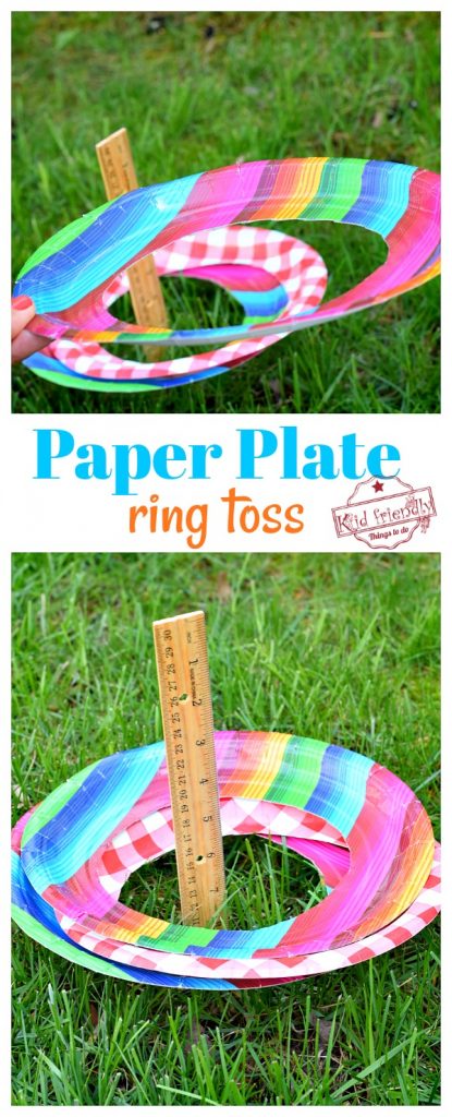 Paper Plate - DIY Ring Toss Game {Easy to Set Up}