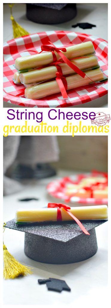 String Cheese Diplomas - a Fun and Easy Graduation Party Idea