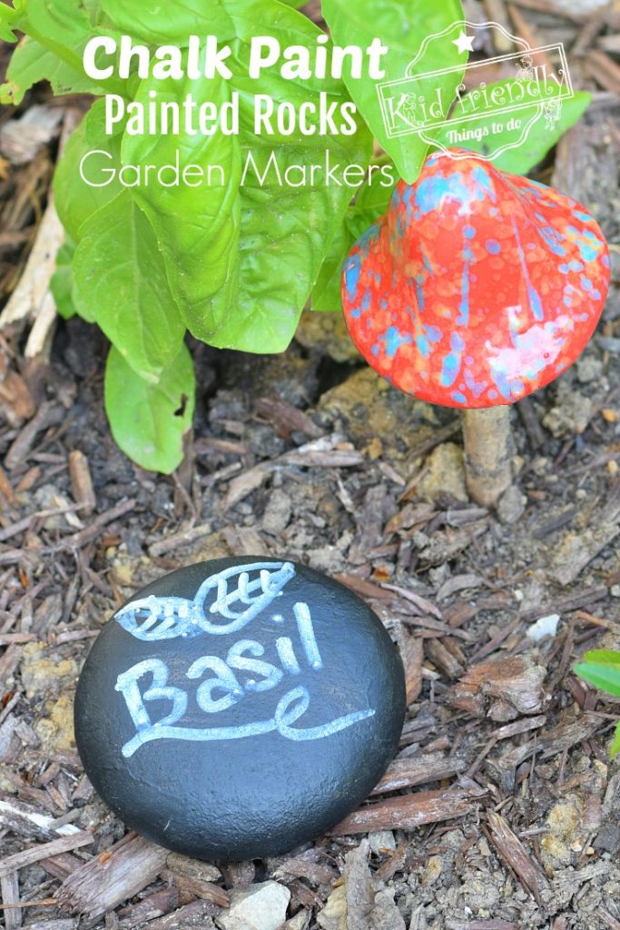 Garden Stone Markers {A Rock Painting Idea for Kids}