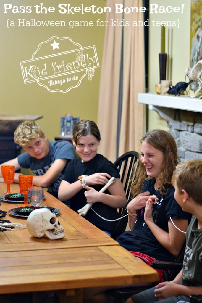 Pass the Skeleton Bone Race {A fun Halloween Game for Kids & Teens}