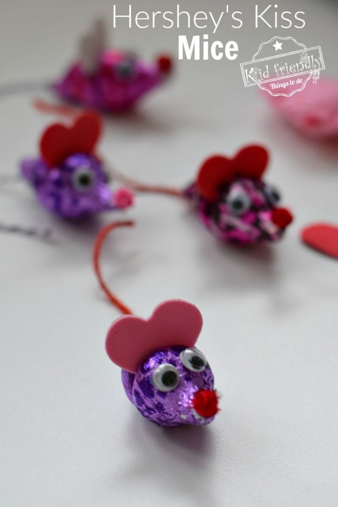 Hershey's Kisses Mice {A Valentine Craft for Kids}