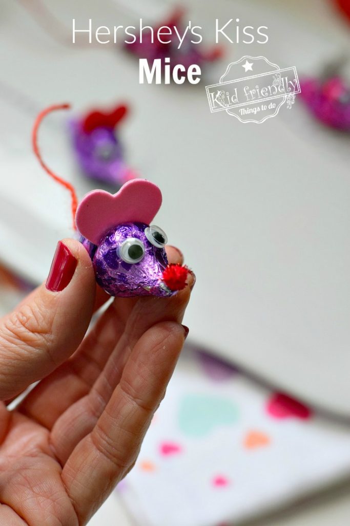 Hershey's Kisses Mice {A Valentine Craft for Kids}