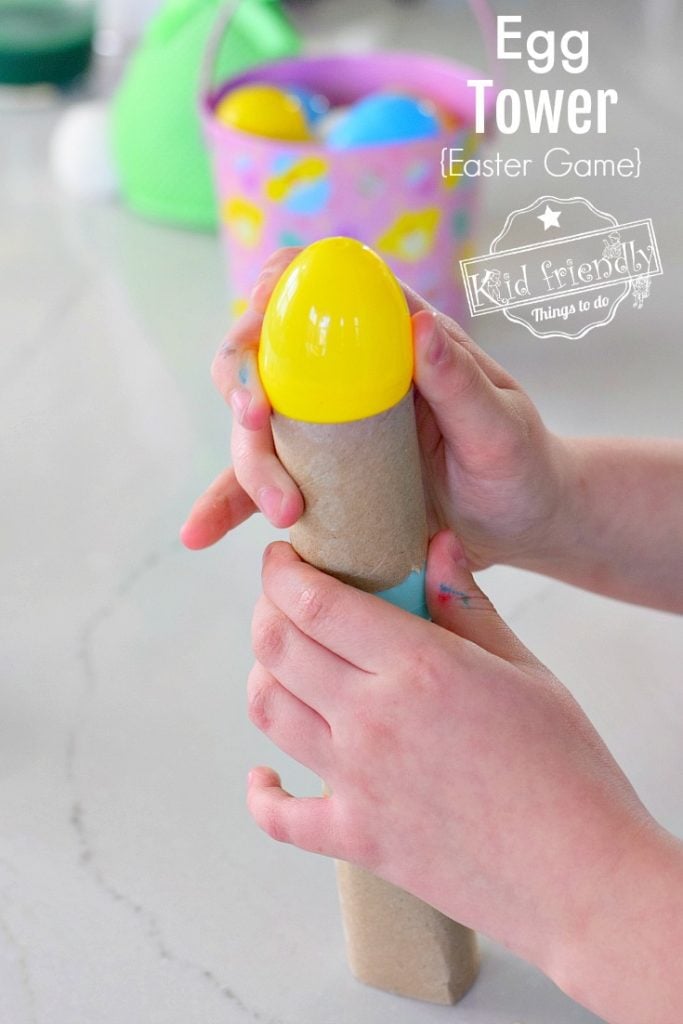 Egg Tower {Easter Egg Game} | Kid Friendly Things To Do