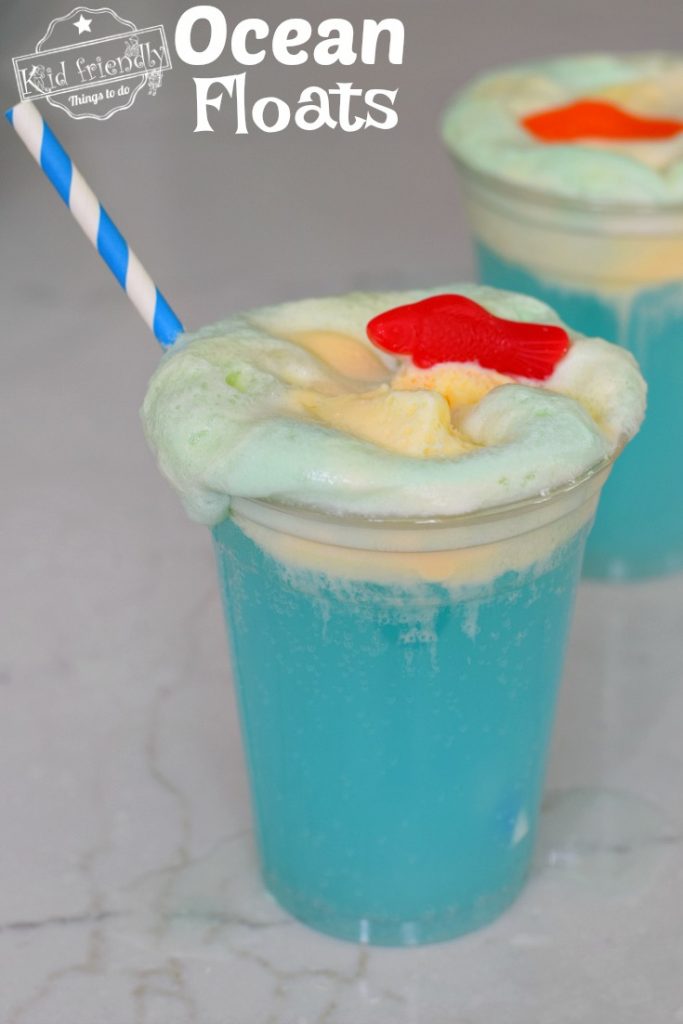Ocean Ice Cream Floats- Kid Friendly Things to Do