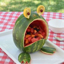 Frog Shaped Watermelon Fruit Bowl - Kid Friendly Things to Do
