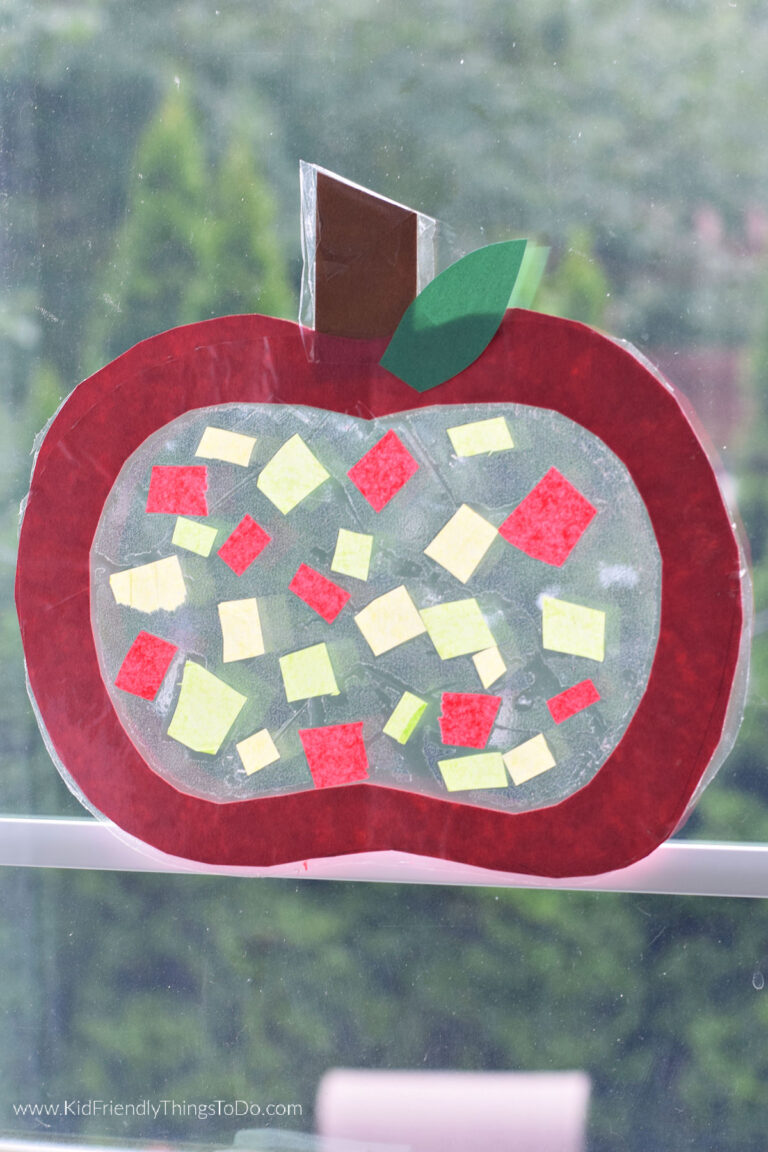 Apple Suncatcher Craft - Kid Friendly Things to Do
