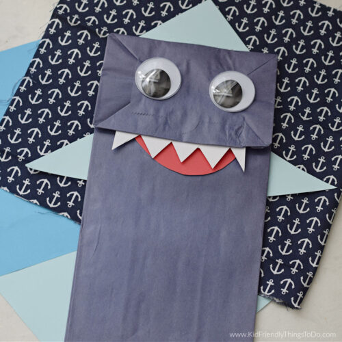 Paper Bag Shark Craft for Kids - Kid Friendly Things to Do