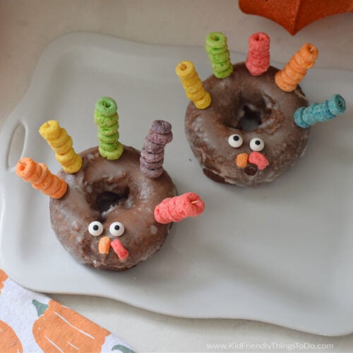Fruit Loop Turkey Donuts - Kid Friendly Things to Do