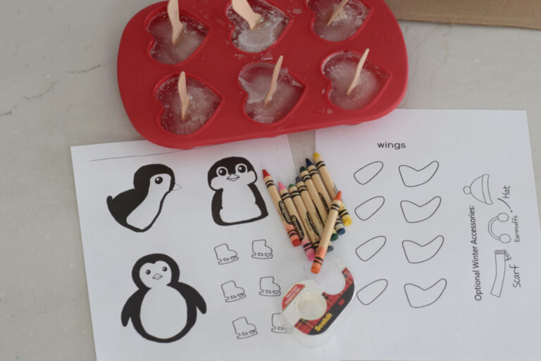 Penguin Ice Skating Sensory Activity (with Printable Templates!) - Kid ...