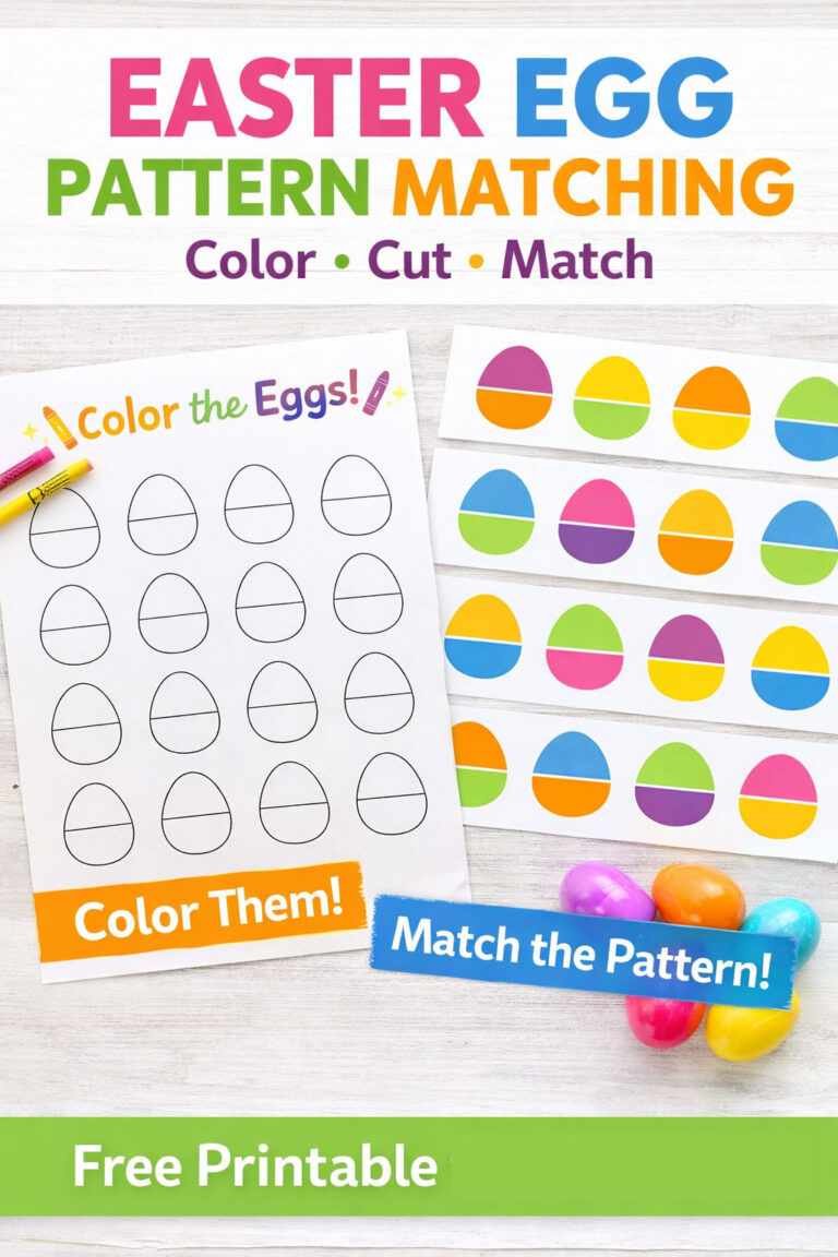 Easter Egg Pattern Matching Printable for Kids (Free Spring Activity ...