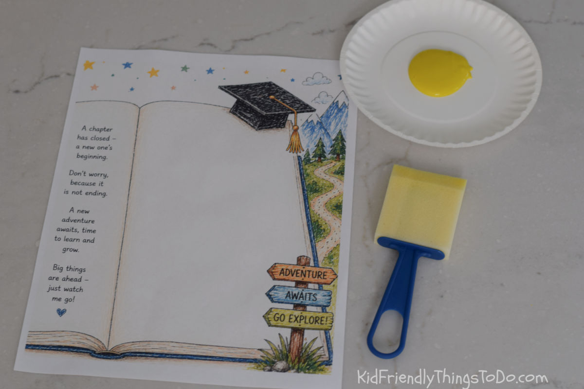 “My Next Chapter” Graduation Handprint Craft - Kid Friendly Things to Do