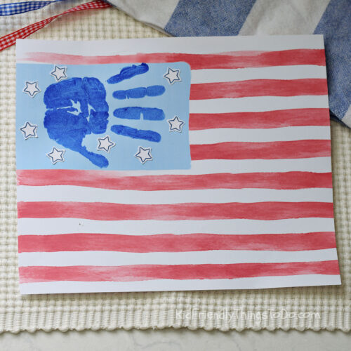 Handprint American Flag Craft for Kids (Memorial Day & 4th of July)