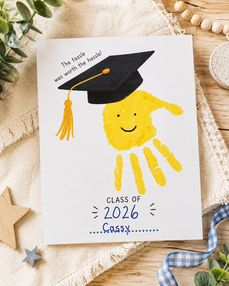 Handprint Graduation Cap Craft Printable for Kids - Kid Friendly Things ...