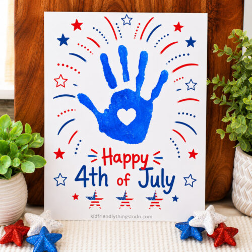 4th of July Handprint Craft (Printable Keepsake)